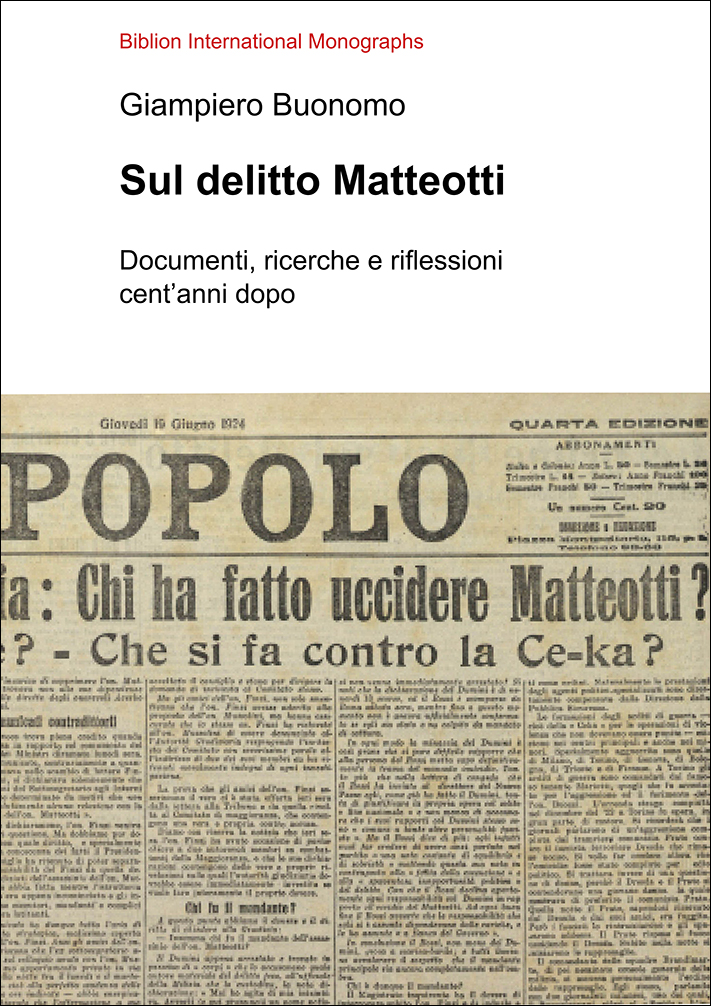 Sul delitto Matteotti - Biblion edizioni